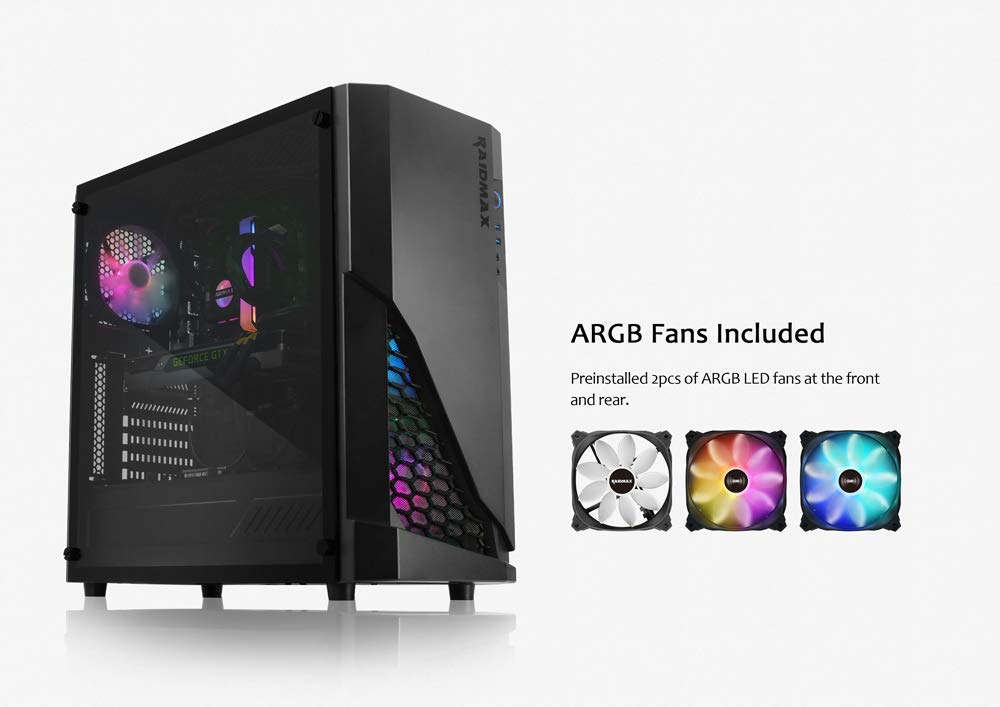 Buy Raidmax AEGIS ATX Mid Tower PC Gaming case with Tempered Glass ...