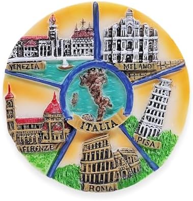 Amazon.com: WitnyStore Tiny Landmarks of Cities in Italy Venezia Milano ...