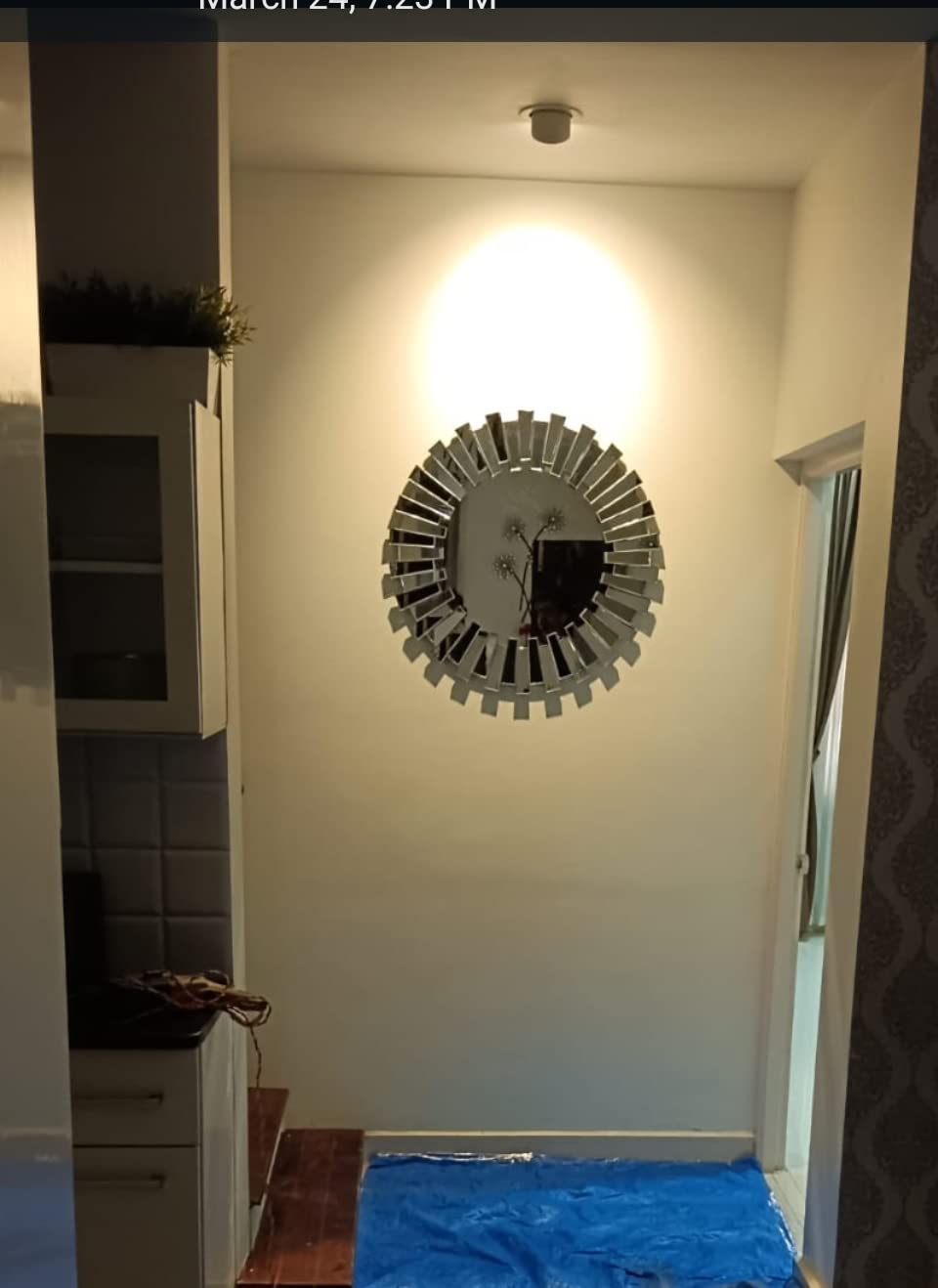 Buy Venetian Design Made in India Mingling Slats Wall Mirror (Silver ...