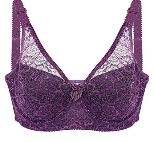 Buy Lingerie Large Plus Size Bra Thin Section Gathered Adjustable Bra ...