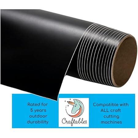 Amazon.com: Craftables Permanent Adhesive Vinyl 12" x 12" Sheets ((10 ...