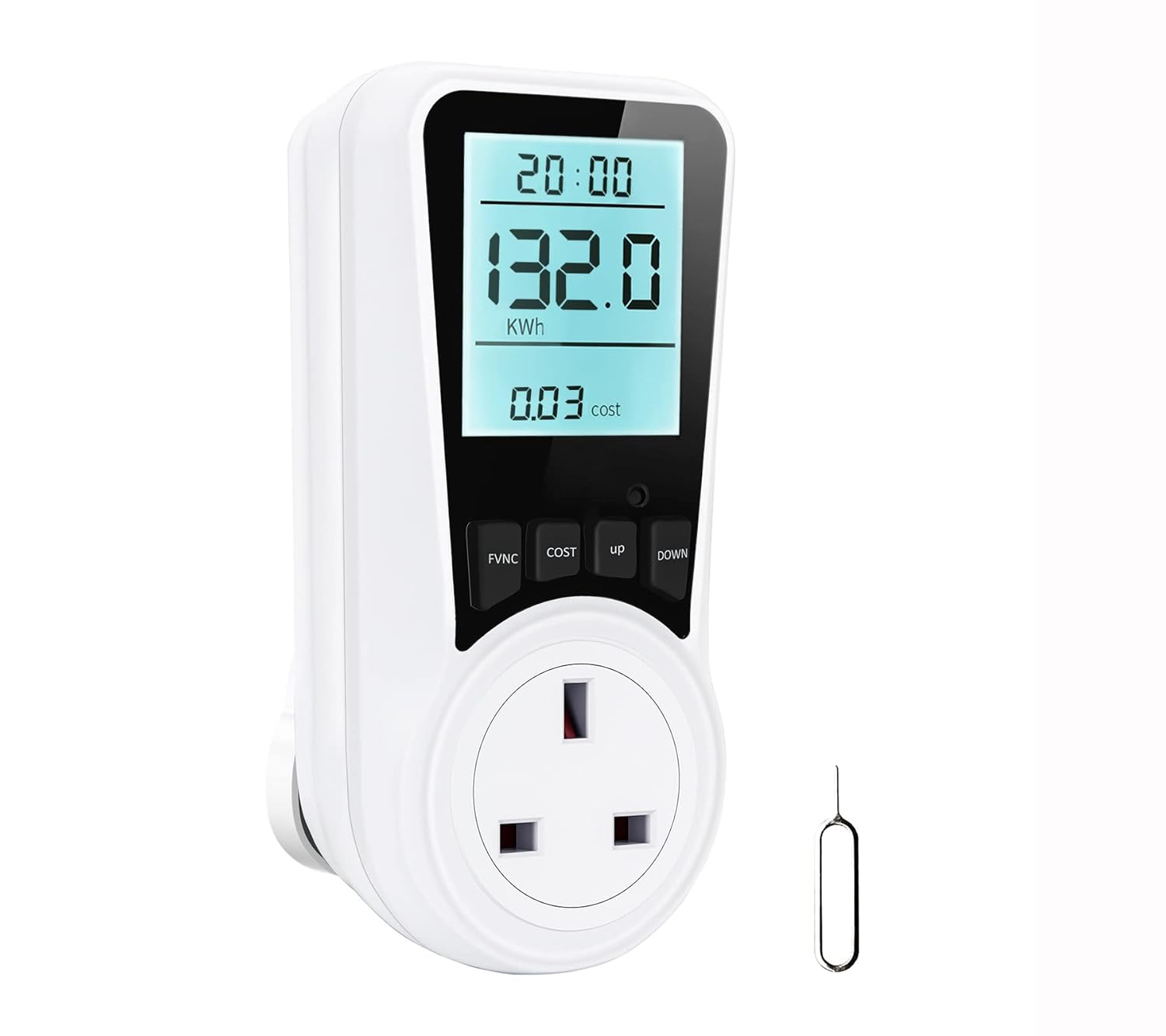 Electric Use Monitor, Besvic Energy Monitor, Backlit LCD Display, 7 ...
