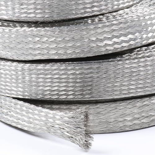 Amazon.com: 1/8" 5FT Tinned Copper Braid Cable, Expandable EMI/RFI/ESD ...