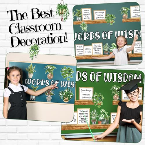 Snapklik.com : 44 Pcs Plant Motivational Bulletin Board Set Greenery ...