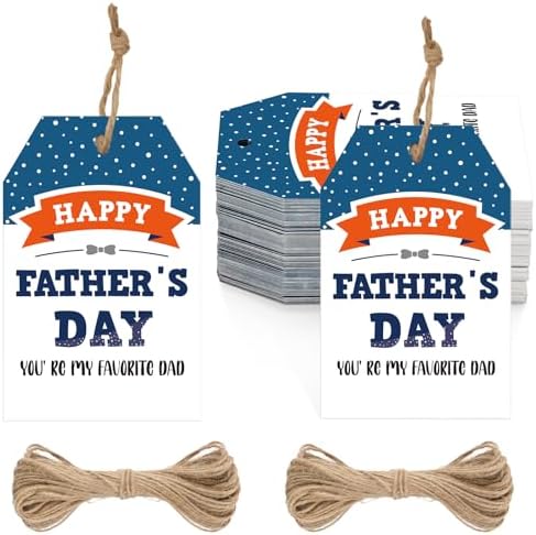 Amazon.com : G2PLUS Happy Father's Day Tags, 100PCS Father's Day Paper ...