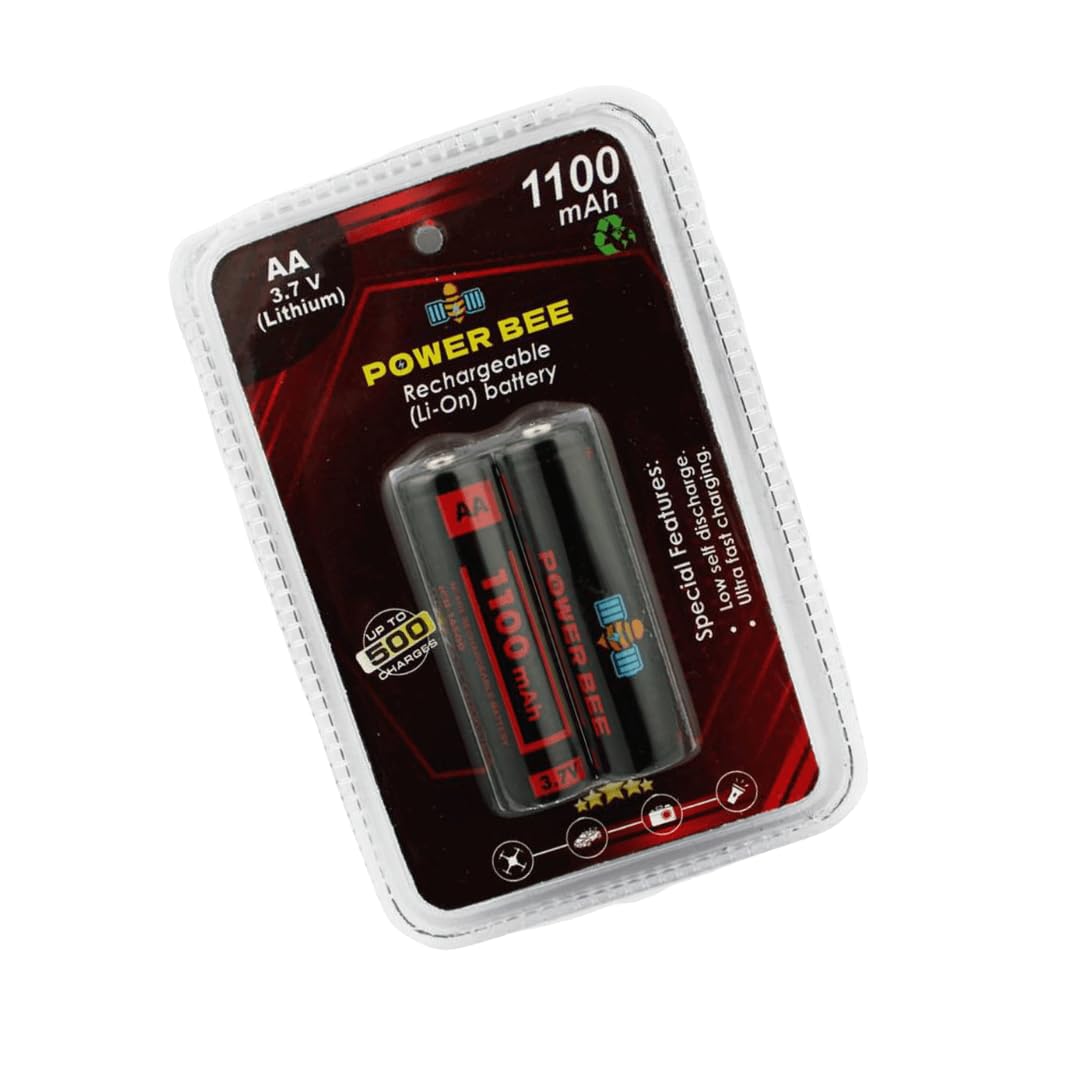 3.7V 1100mAh AA Battery Rechargeable | AA Rechargeable Batteries ...
