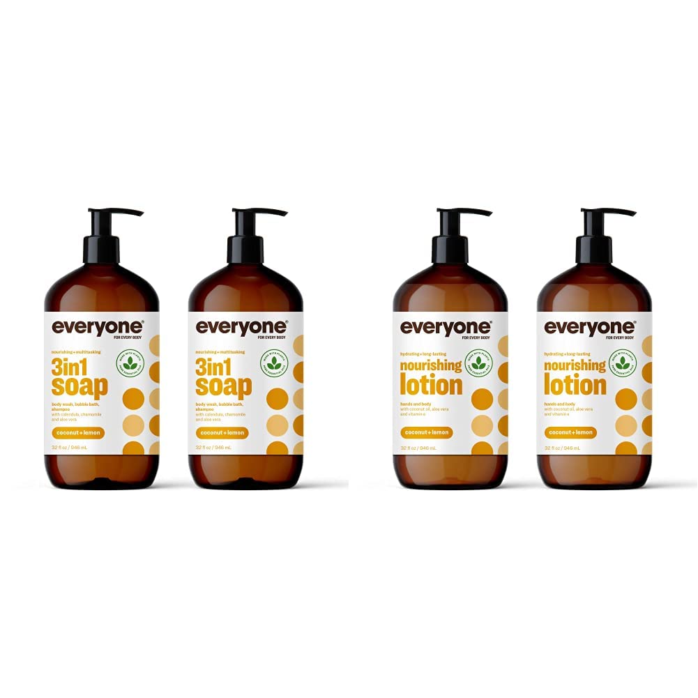 Amazon.com : Everyone 3-in-1 Soap, Body Wash, Bubble Bath, Shampoo (32 ...