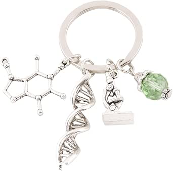 FANSWAN Biochemical Instrument Keychain Science Jewelry Microscopes DNA ...