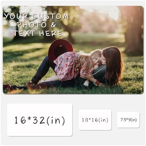 Amazon.com: Large Leather Custom Mouse Pad，16”x32” or 10”x16”, Add ...