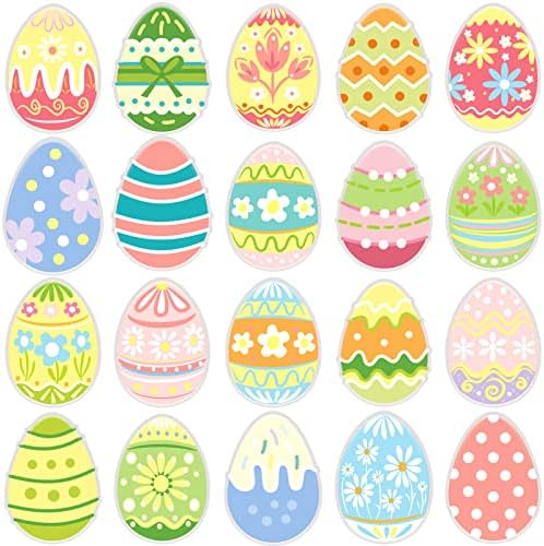 Amazon.com: GreenPine 30 PCS Easter Thick Gel Cling Spring Window Gel ...