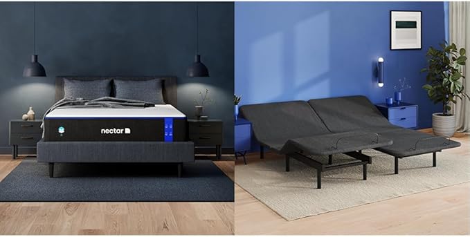 Amazon.com: Nectar Twin XL Classic Adjustable Base & 12” Mattress ...