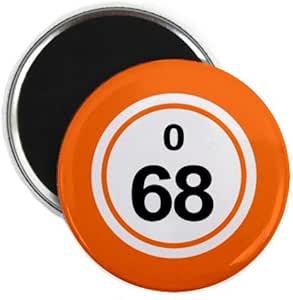 Amazon.com: Bingo Ball O68 SIXTY-EIGHT Orange 2.25 inch Fridge Magnet ...