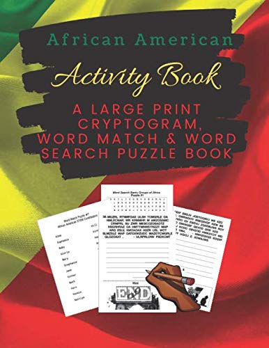 African American Activity Book: An Educational & Historical Large Print ...