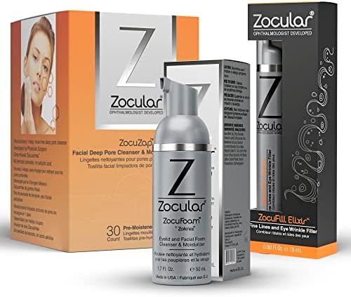 Amazon.com : Zocular ZocuZap Facial Wipes, 30 Count + Zocular ZocuFoam ...