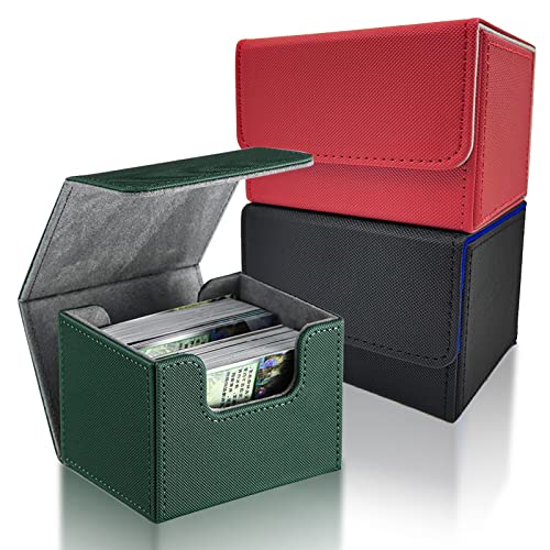 3 Pack Card Deck Box Card Storage Box with 300 Pieces PVC Cards ...
