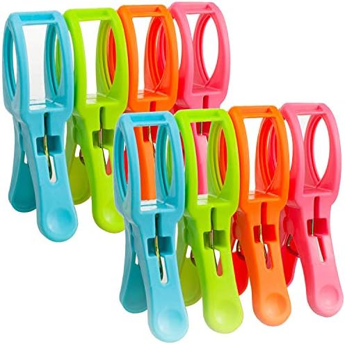 Amazon.com: ESFUN 8 Pack Beach Towel Clips Chair Clips Towel Holder for ...