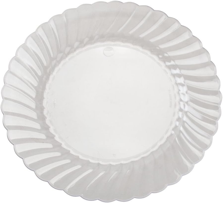 Amazon.com | Classicware 9-inch Clear Plastic Plates 18 Per Pack ...