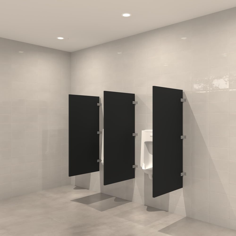 Hadrian Wall Mounted Urinal Screen with Powder Coated Finish, 18" x 48 ...