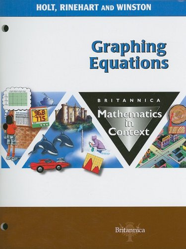 Amazon.co.jp: Math in Context Graph Equations Grade 8: Holt Math in ...
