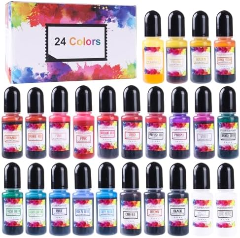 Amazon.com : BLESTALIDO 24 Vivid Colors, Alcohol Ink Set - Concentrated ...