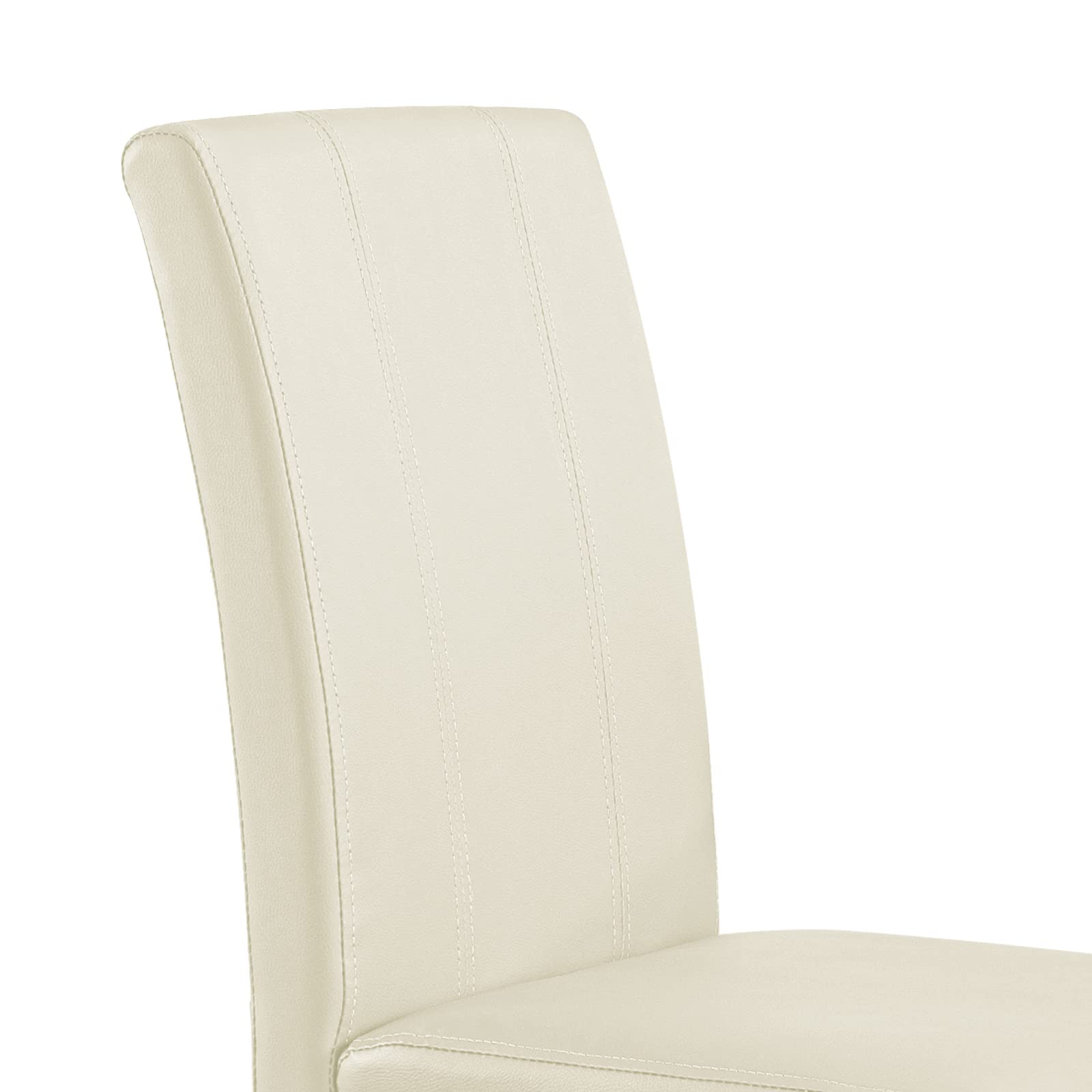 subrtex Leather ding Room, Dining Chairs Set of 2, Ivory