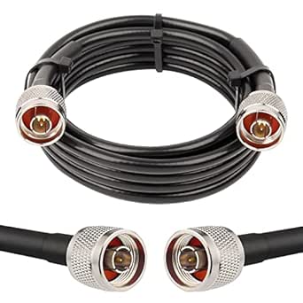 MOOKEERF KMR240 N Cable - 10FT Ultra Low Loss N Male to N Male Cable Pure Copper 50 ohm for 3G ...