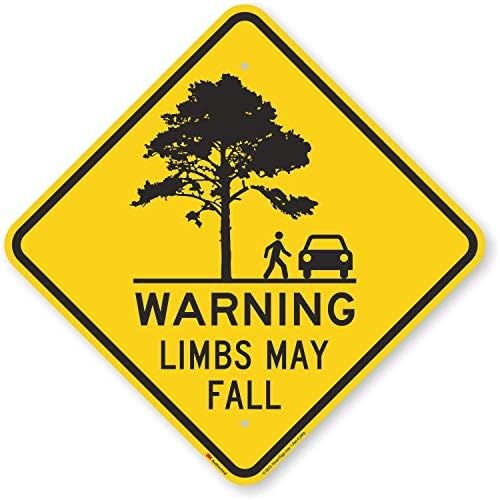 Amazon.com: SmartSign “Warning - Limbs May Fall” Sign | 18" x 18" 3M ...