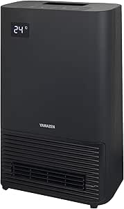 Amazon | [山善] 大風量 セラミックファンヒーター 温度センサー 省エネ タイマー付き 温風2段階切替 チャイルドロック機能 足元 トイレ 脱衣所 セラミックヒーター ブラック ...