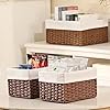 Amazon.com: Vagusicc Wicker Basket, Set of 3 Hand-woven Storage Baskets ...