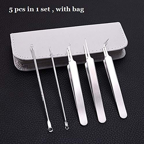 Stainless Steel Blackhead Whitehead Remover Needle Kit Blemish Acne ...