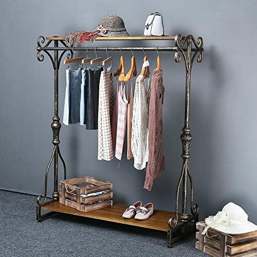 Amazon.com: Qianniu Industrial Clothing Rack Display Commercial Grade ...