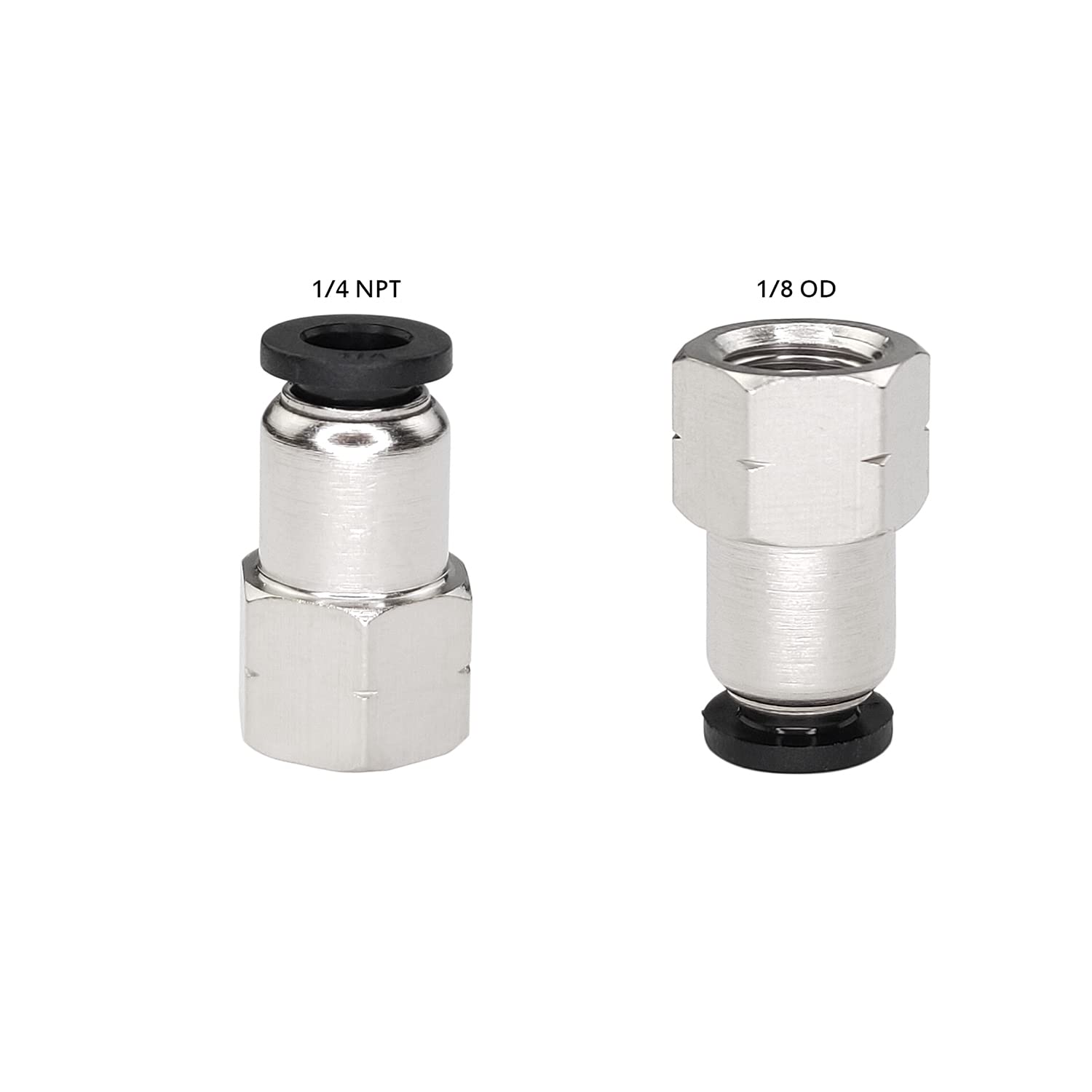 Snapklik.com : 10 Pack Pneumatic Female Straight 1/4 Inch Tube OD X 1/8 ...