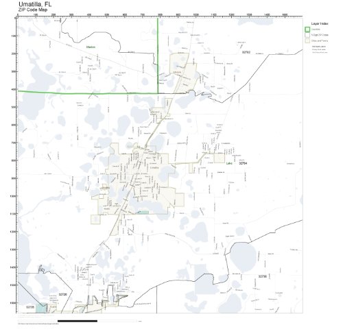 ZIP Code Wall Map of Umatilla, FL ZIP Code Map Not Laminated: Amazon ...