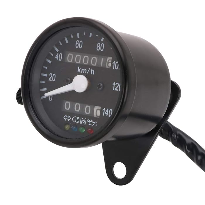 Buy Motorcycle Speedometer Odometer Gauge with 4 Indicator Functions ...