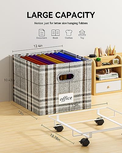 Snapklik.com : Oterri Rolling File Box, Upgraded File Organizer Box ...