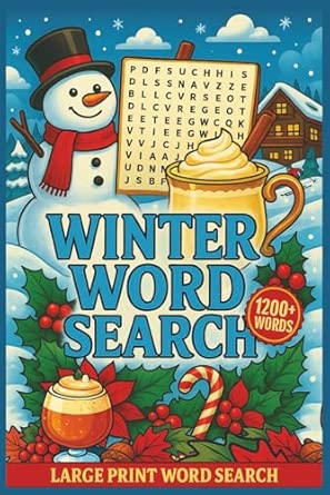 Winter Themed Word Search Puzzle Book: Relaxing Winter & Christmas Word ...