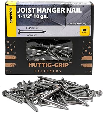 Huttig-Grip 1-1/2 inches Joist Hanger Nail 10 Gauge Bright Finish, 1 lb ...
