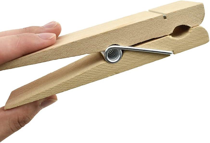 Amazon.com: Kigley 90 Pcs Large Wooden Clothespins Extra Wide 2.83 ...