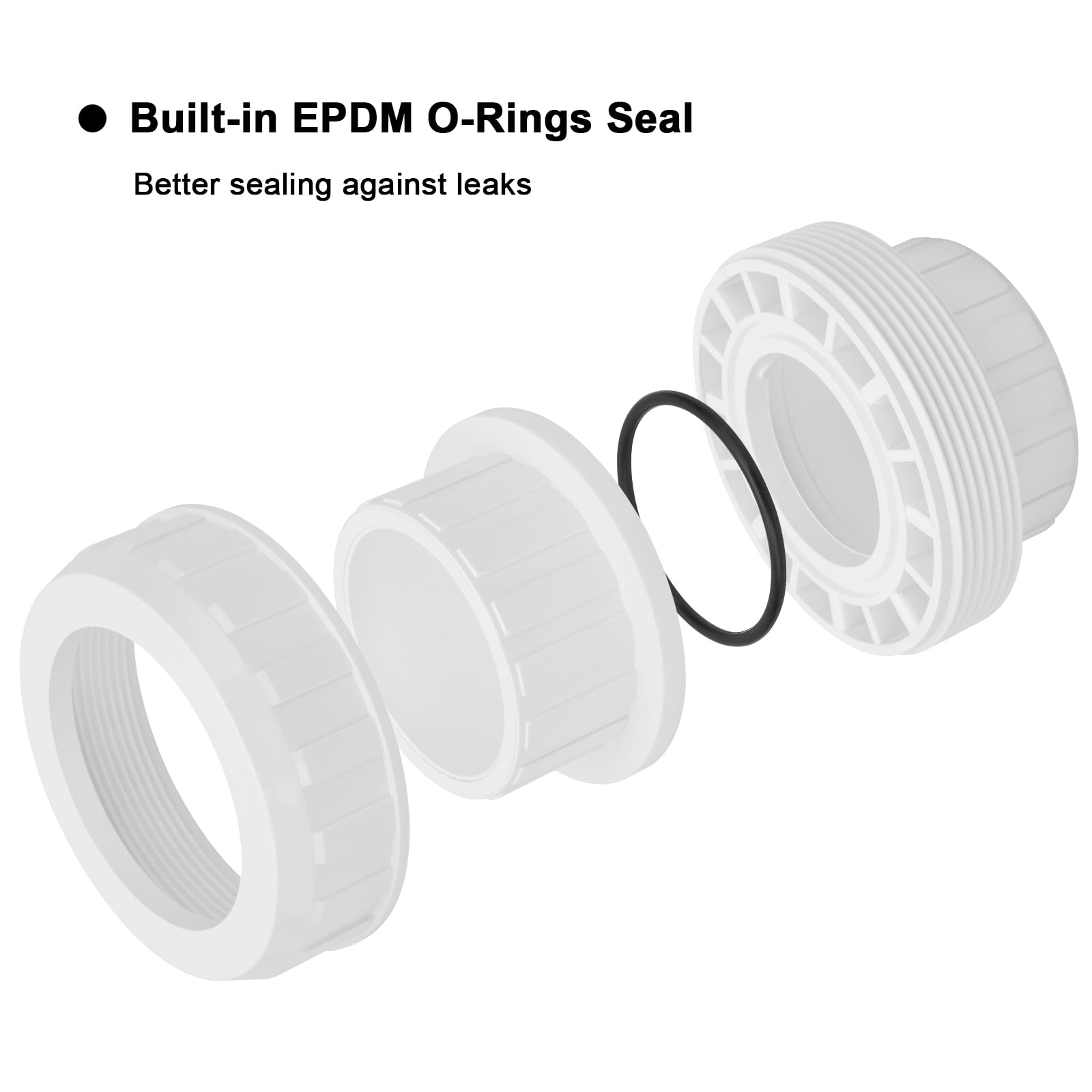 Snapklik.com : 3" PVC Union Coupling Pipe Fitting