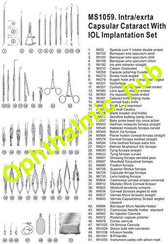 Cataract Set, Intra/Extra Capsular Cataract with IOL Implantation Set ...