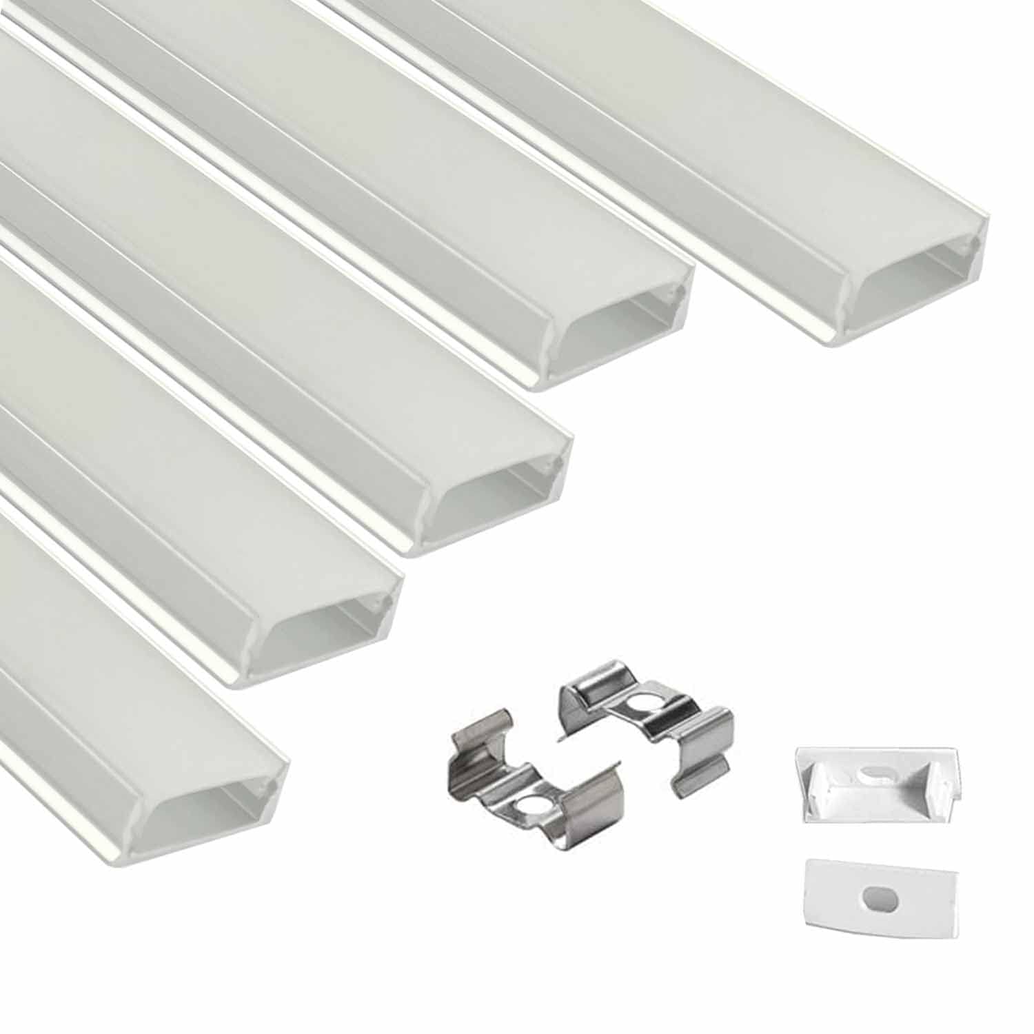 Buy Abaj Lighting Aluminium Rectangular Surface LED 1Meter Profile ...