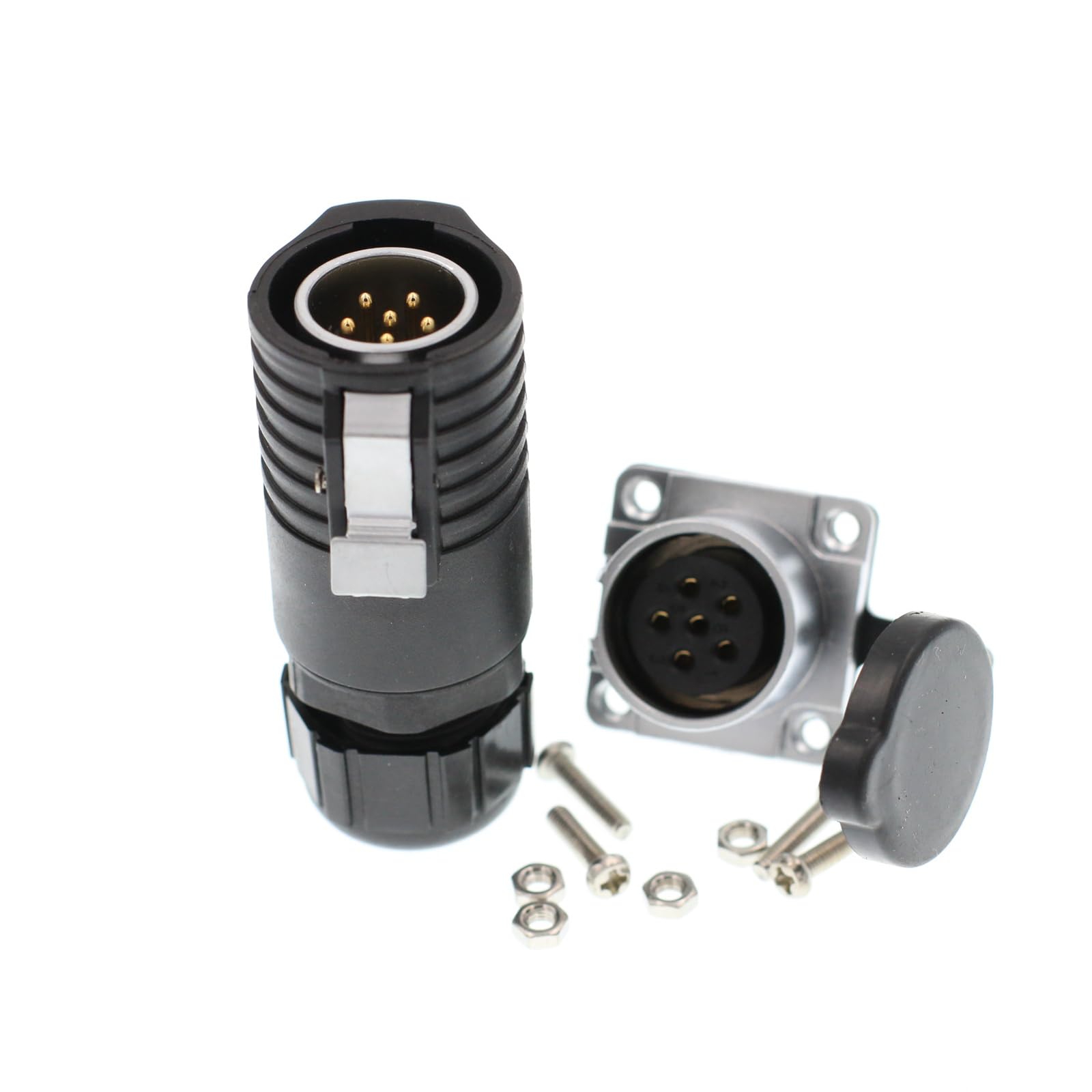 HangTon LP20 6 Pin Connector Plug Panel Socket Female Male Waterproof ...