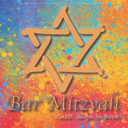 Bar Mitzvah Guest Sign In Book: Keepsake guest book for messages and ...