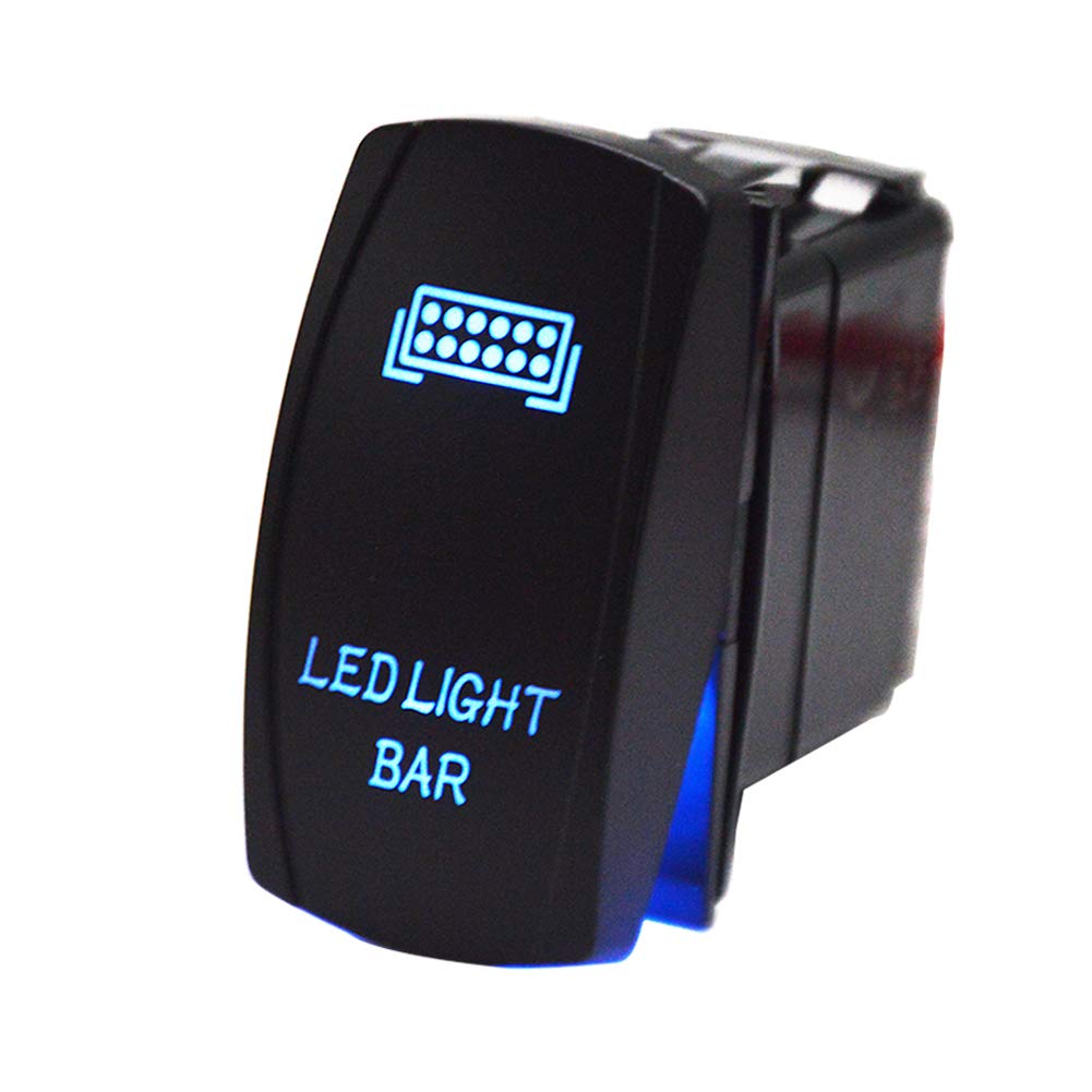 Snapklik.com : Wsays LED Light Bar Rocker Switch 5 Pin 20A 12V Blue ...