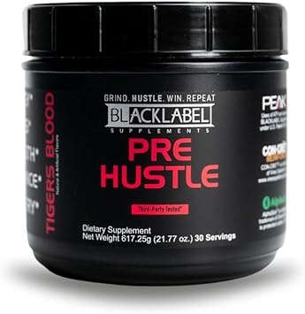 Amazon.com: BLACKLABEL Supplements - PRE Hustle - Pre-Workout Dietary Supplement - Supports ...