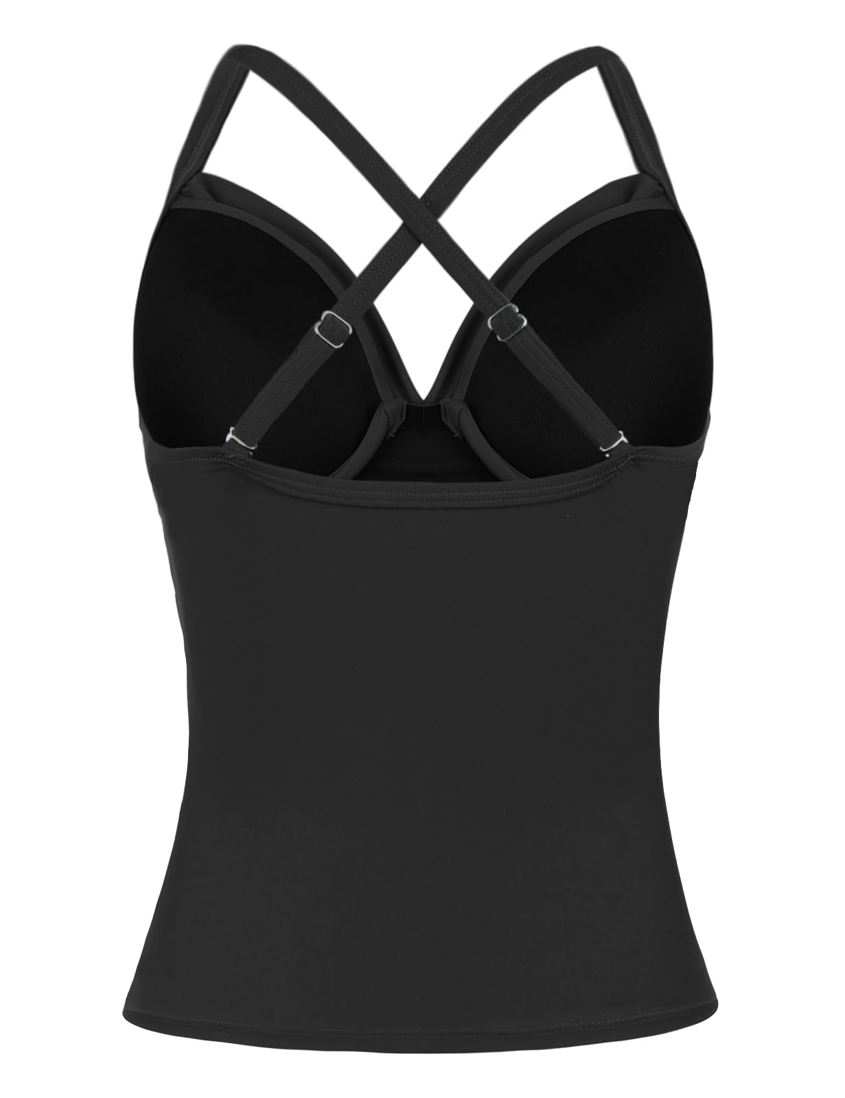 Snapklik.com : Womens Underwire Tankini Top Push Up Bathing Suit Tops V ...