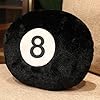 Amazon.com: DREAMIFY Billiard Ball Throw Pillow, 13.7'' Round Black 8 ...