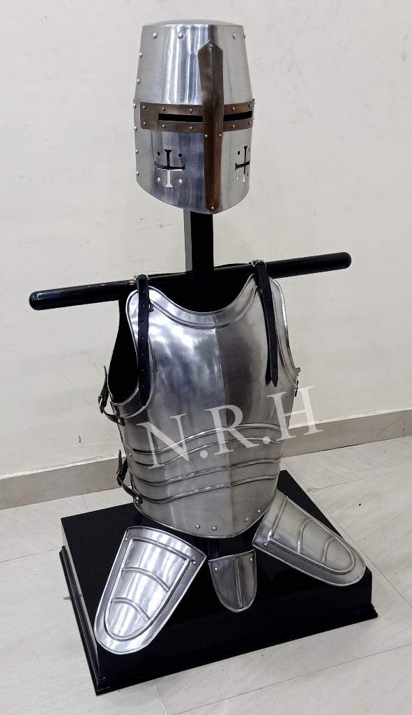 Buy Nautical Replica Hub Armor Crusader Templar Knight Helmet Medieval ...