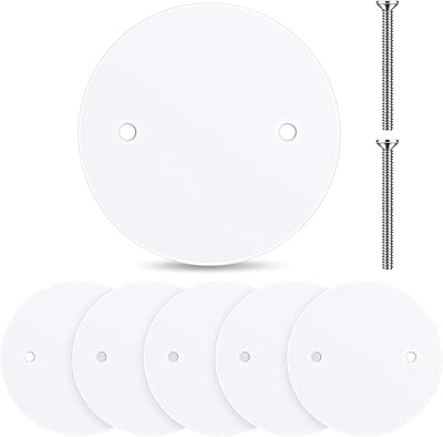 Bueyfolt 5 Inch White Metal Ceiling Blank-Up Cover, Cover Plate for 4 ...