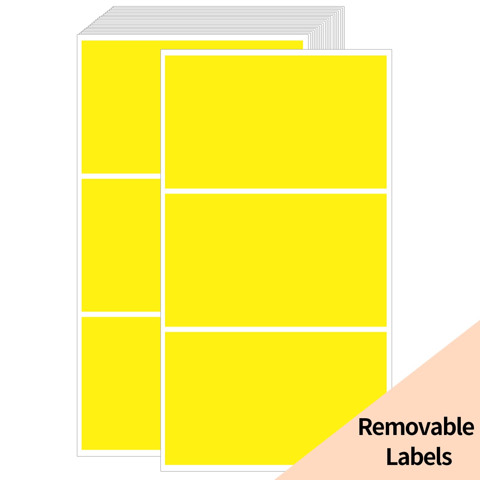 Amazon.com: STARLIBOO Removable Colored Labels Stickers, 3X5 Inch ...